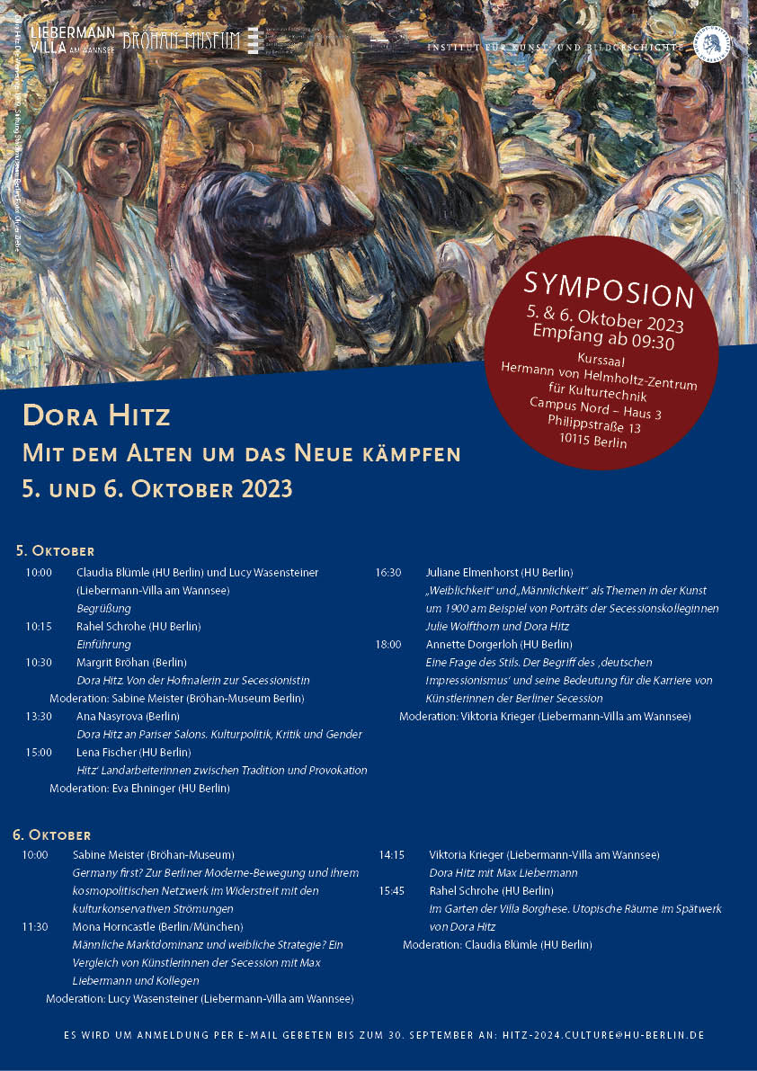 Symposion: Dora Hitz. Mit dem Alten um das Neue kämpfen - Institut für ...